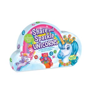 peaceable kingdom share and sparkle unicorns cooperative strategy game for families and kids ages 4 & up