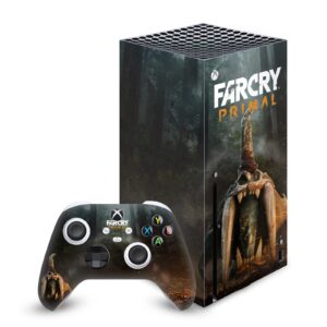 head case designs officially licensed far cry skull ii primal key art vinyl sticker gaming skin decal cover compatible with xbox series x console and controller bundle