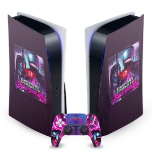 head case designs officially licensed far cry 3 blood dragon key art omega vinyl faceplate sticker gaming skin decal compatible with sony playstation 5 ps5 disc edition console & dualsense controller