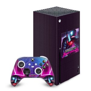 head case designs officially licensed far cry 3 blood dragon key art omega vinyl sticker gaming skin decal cover compatible with xbox series x console and controller bundle