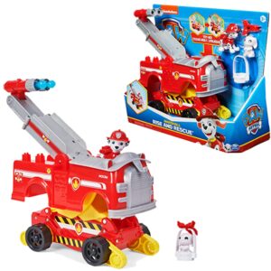 spin master 6063638 paw patrol marshall rise and rescue transforming toy car with action figures and accessories