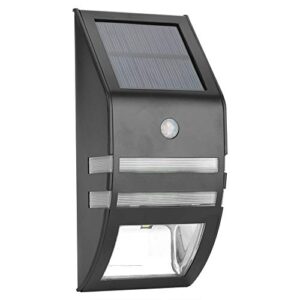 solar power led pir motion sensor solar powered lights, outdoor waterproof path wall lamp home garden security lamps for driveway, yard, garden, patio