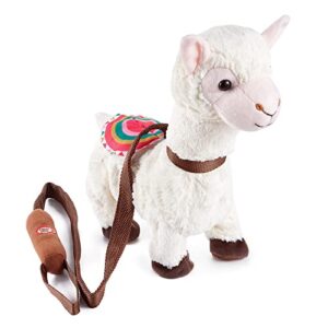 think gizmos boppin, shakin, walking llama toy. plush musical dancing toy - robotic walk along animal for boys & girls aged 3,4,5,6,7,8,9,10