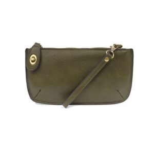 joy susan mini crossbody wristlet clutch (dark moss)