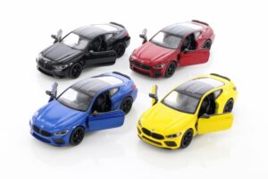 kinsmart 1:38 bmw m8 competition coupe 4 set