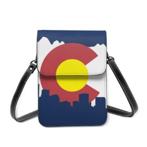 ayvcxui colorado moutain flag crossbody cell phone bag cute purse bags with shoulder strap holder wallet for women handbag mini phone bag passport purse lightweight