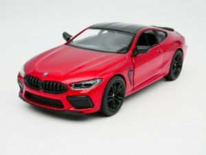 kinsmart bmw m8 competition coupe red 5" 1:36 scale die cast metal model toy car w/pullback action