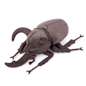 zhongxin made simulation atlas beetle stuffed plush toy - 10" realistic chalcosoma atlas animal insect beetle, soft crustaceans animals model, unique beetle toys model dolls gifts for kids