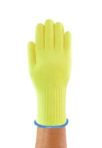 ansell activarmr heat-resistant 43-113 industrial kevlar work gloves w/silica fiber core for machinery, equipment - size 10, yellow (36 pairs)