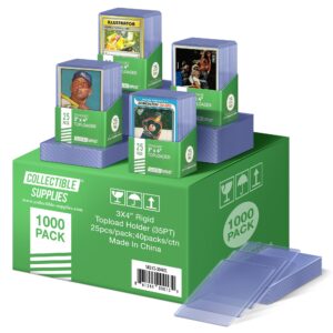 collectible supplies 1 full case of 1000 standard 3" x 4" toploaders 35pt.