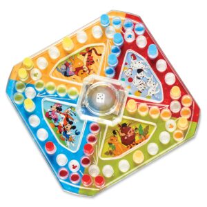 spin master disney pop up game - fun kids racing board game, portable disney board game featuring mickey, goofy, winnie pooh, pumbaa, 101 dalmatians - family game for kids ages 4 and up, 2-4 players