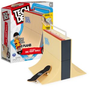 tech deck, big vert wall x-connect park creator, customizable and buildable ramp set with exclusive fingerboard, kids toy for boys and girls ages 6 and up