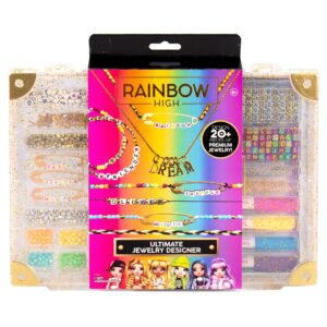 rainbow high ultimate jewelry designer, diy jewelry making kit, design 20+ pieces of jewelry, great weekend or sleepover activity for girls, bead kit for kids teens & tweens ages 8, 9, 10, 11