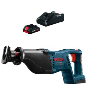 bosch gxs18v-15n15 18v starter kit with (1) core18v 4.0 ah compact battery bare-tool crs180b 18-volt lithium-ion reciprocating saw