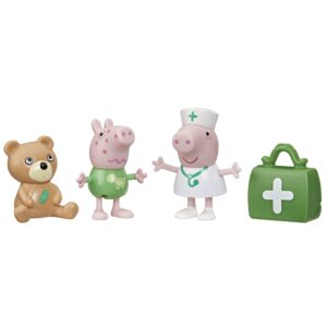 peppa pig peppa’s adventures nurse peppa surprise figure and accessory set, preschool toy for kids ages 3 and up