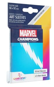 gamegenic marvel champions the card game official quicksilver art sleeves | pack of 50 art sleeves and 1 clear sleeve | card game holder | use with tcg and lcg games | made by fantasy flight games