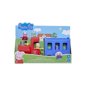 peppa pig peppa’s adventures miss rabbit’s train 2-part detachable vehicle preschool toy: 2 figures, rolling wheels, for ages 3 and up