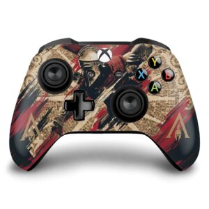 head case designs officially licensed assassin's creed alexios odyssey artwork vinyl sticker gaming skin case cover compatible with xbox one s / x controller