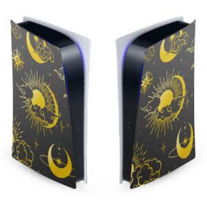 head case designs officially licensed haroulita sun moon and stars art mix vinyl faceplate sticker gaming skin case cover compatible with sony playstation 5 ps5 digital edition console