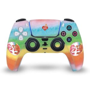 head case designs officially licensed care bears rainbow classic matte vinyl faceplate sticker gaming skin case cover compatible with sony playstation 5 ps5 dualsense controller