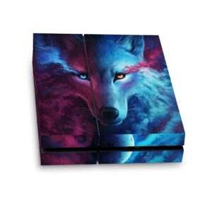 head case designs officially licensed jonas "jojoesart" jödicke wolf galaxy art mix matte vinyl sticker gaming skin case cover compatible with sony playstation 4 ps4 console