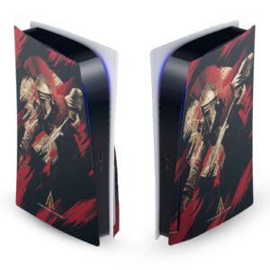 head case designs officially licensed assassin's creed alexios odyssey artwork vinyl faceplate sticker gaming skin case cover compatible with sony playstation 5 ps5 disc edition console