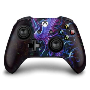 head case designs officially licensed christos karapanos phoenix art mix vinyl sticker gaming skin case cover compatible with xbox one s / x controller