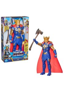 marvel studios’ thor: love and thunder stormbreaker strike thor toy, 12-inch-scale electronic action figure, toys for kids ages 4 and up