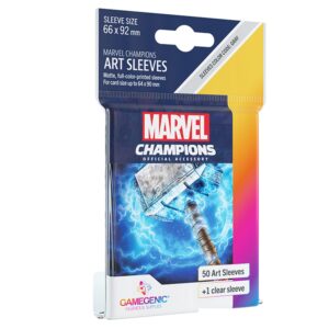 gamegenic marvel champions the card game official captain america art sleeves | pack of 50 art sleeves and 1 clear sleeve | card game holder | use with tcg and lcg games | made by fantasy flight games