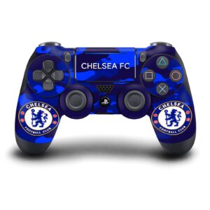 head case designs officially licensed chelsea football club camouflage mixed logo vinyl sticker gaming skin case cover compatible with sony playstation 4 ps4 dualshock 4 controller