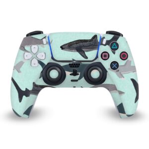 head case designs officially licensed andrea lauren design sharks art mix matte vinyl faceplate sticker gaming skin case cover compatible with sony playstation 5 ps5 dualsense controller