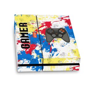 head case designs officially licensed emoji® gamer art patterns matte vinyl sticker gaming skin case cover compatible with sony playstation 4 ps4 console