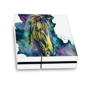 head case designs officially licensed riza peker horse art mix vinyl sticker gaming skin case cover compatible with sony playstation 4 ps4 console