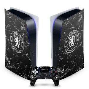 black marble mixed logo vinyl faceplate sticker gaming skin case cover compatible with sony playstation 5 ps5 digital edition console and dualsense controller