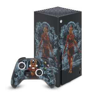 head case designs officially licensed assassin's creed kassandra vine odyssey artwork matte vinyl sticker gaming skin case cover compatible with xbox series x console and controller bundle