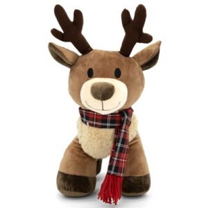 plushible plush reindeer stuffed animal - holiday deer characters with antlers toy for girl, boy, baby, and toddler - christmas decor animals - little plushie toys - 8 inch - randall