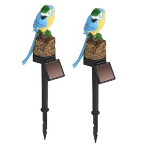 huada led solar light simulation parrot lamp outdoor waterproof garden lawn stakes light fit for home courtyard decoration