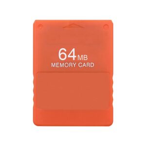 xhsesa professional 64mb memory card with fmcb function for ps2 game console accessories (orange)