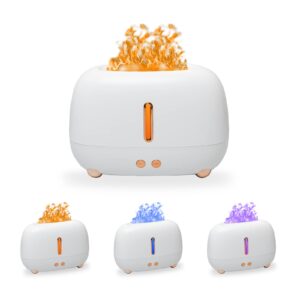 wokuya cute desktop humidifier, cool mist humidifiers for bedroom,multi color lights, ultra quiet operation, auto shut-off, desk mini air humidifiers for home office(cat, purple)