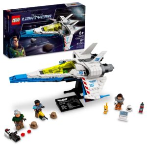 lego disney pixar's lightyear xl-15 spaceship 76832 buildable model - outer space toy with buzz minifigure, sox the cat figure, movie inspired set for kid's action and imaginative play ages 8+