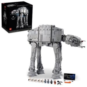 lego star wars at-at walker 75313 buildable model - collectible set for adults, ultimate build and display set, 9 minifigures including general veers, luke skywalker, snowtroopers and at-at drivers