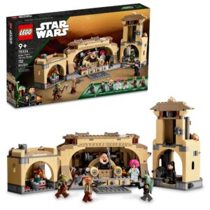 lego star wars boba fett’s throne room building kit 75326, with jabba the hutt palace and 7 minifigures, star wars building set, great gift for star wars fans, boys, girls, kids age 7+ years old