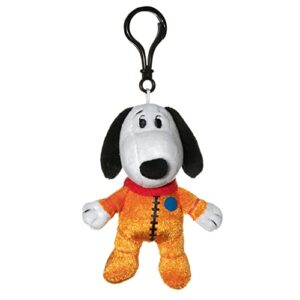 jinx snoopy in space snoopy in orange astronaut suit clipsters toy, 4-in plush hangers from apple tv+ series for fans ages 3+