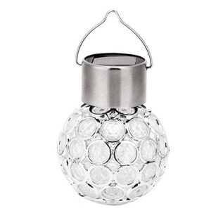 waterproof led solar hanging light, lawn courtyard ball lights, hanging solar lantern decor for garden home yard patio lawn holiday party wedding