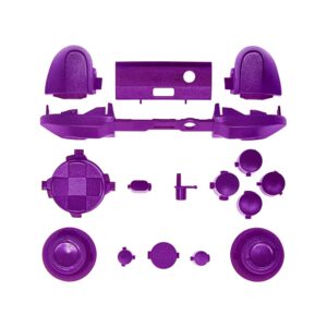 yiootop matte replacement buttons set mod kits for xbox series x/s, repair parts lb rb lt rt bumpers triggers d-pad abxy start back sync share keys for xbox series x s controller (purple)