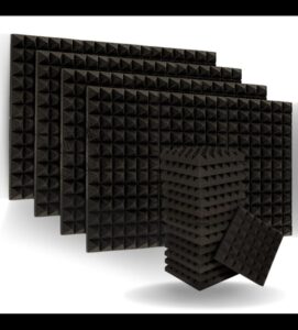 acoustic foam 15 pack sound proof foam panels for walls 1"x 12" x 12" acoustic panels sound absorbing acoustic panel noise cancelling wall panels sound proof panels for walls podcast studio equipment