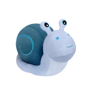 mupi snail plush pillow toy cute stuffed animal snail plush kawaii soft decor plushies doll gifts for adults kids boys girls room decor (blue 7.8 inch)