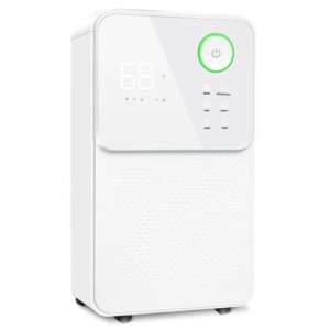 3000 sq. ft dehumidifier for bathroom basements home rv, aerofy dehumidifiers with drain hose, upgraded ion & sleep mode, 3 dehumidification modes, 24h timer, smart lcd touch panel, auto shut off