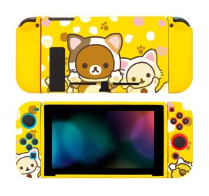 mudevil protective case for nintendo switch - cute rilakkuma - soft anti-scratch shockproof slim cover case for nitendo switch and joy-con