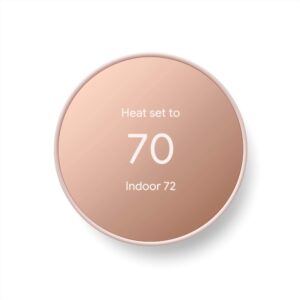 google nest thermostat - smart thermostat for home - programmable wifi thermostat - sand (renewed)